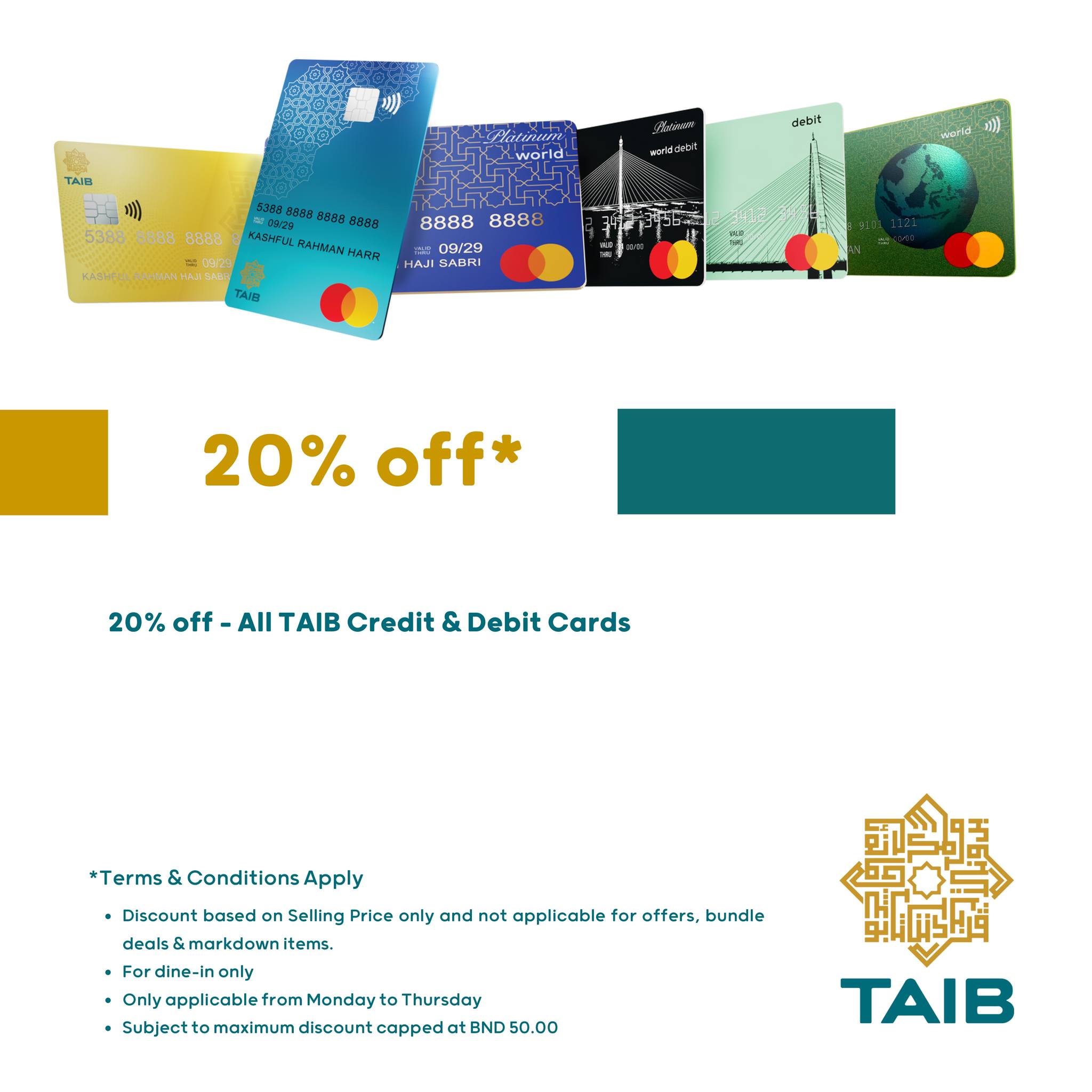 TAIB Card Discount Offer - EB